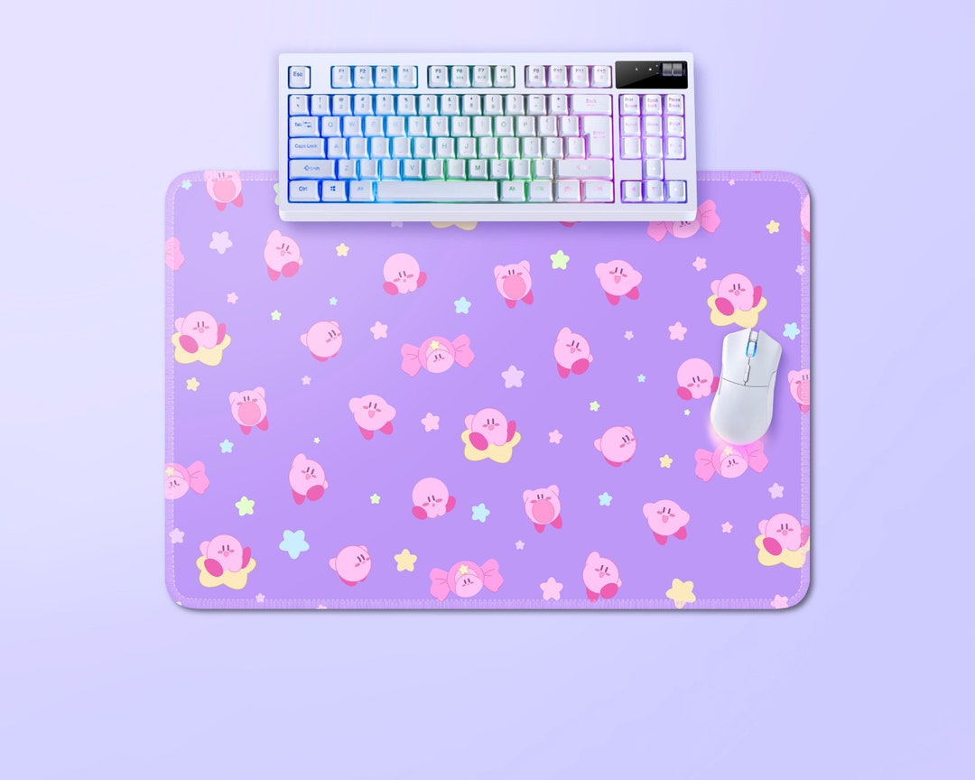 Starry Poyo purple Desk Mat // Computer Mat Gamer Kawaii - Etsy