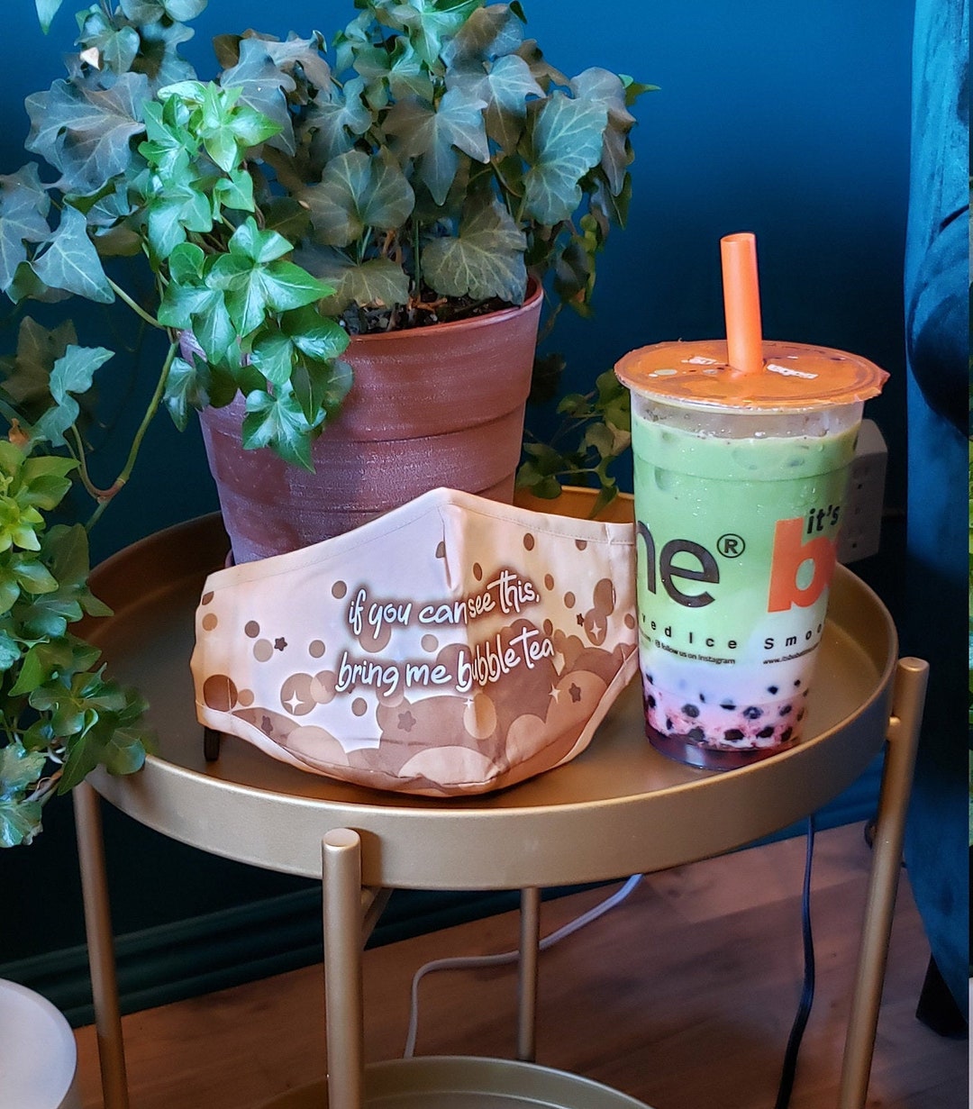 Bring Me Bubble Tea Face Masks // Adjustable Nose Wire Cotton - Etsy