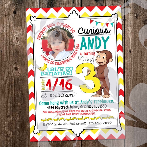Curious George Birthday - Etsy