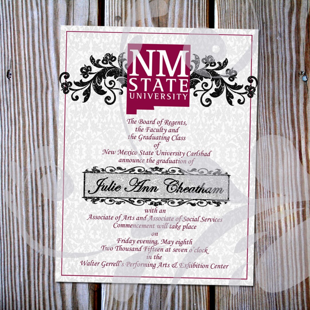 Classy College Graduation Announcement | Custom 4.25"x5.5" With ...