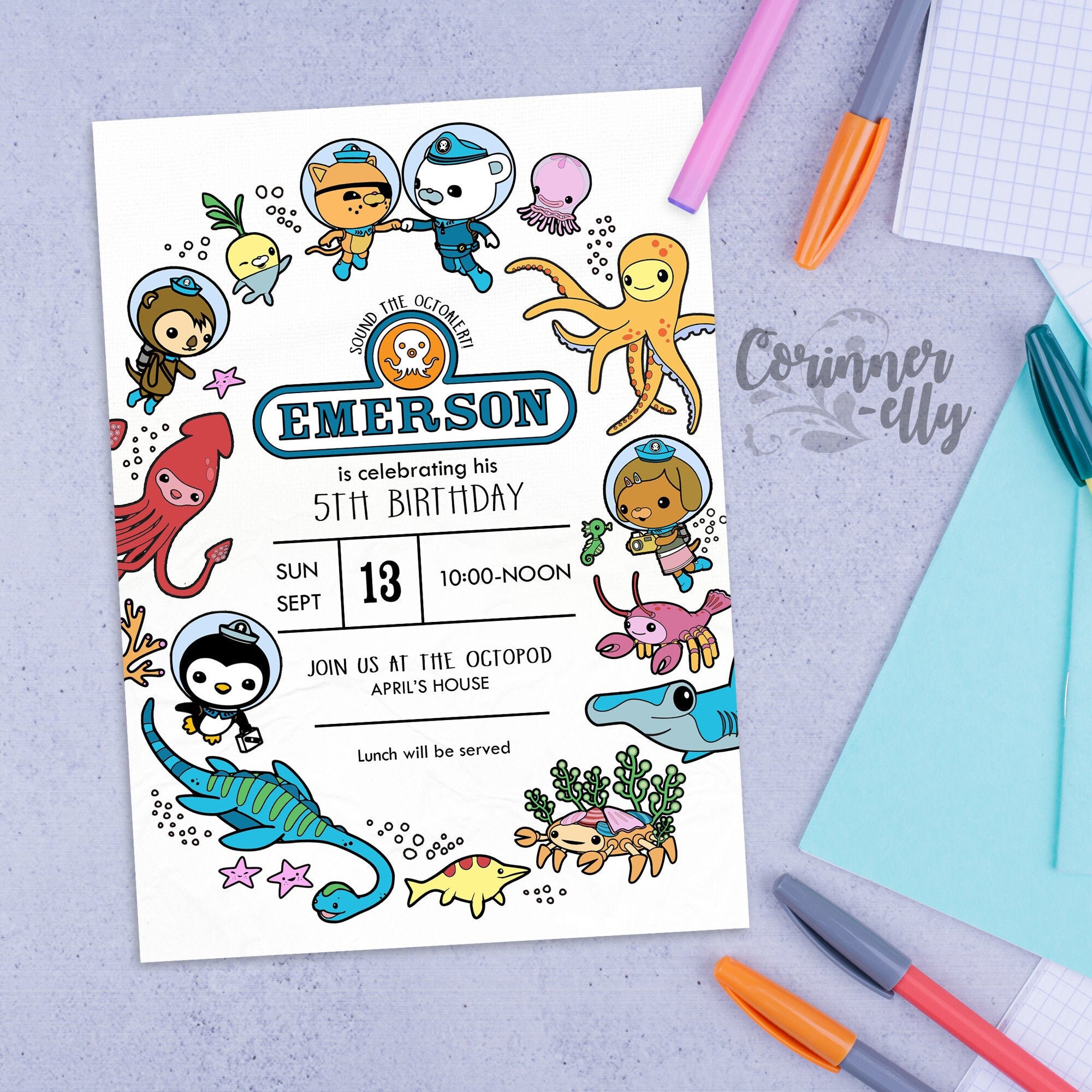 Octonauts Birthday Invitation Octopod B-day Party Invite | Etsy Canada