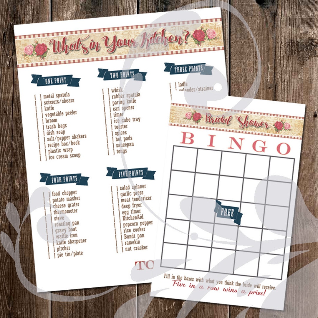 1950s Perfect Housewife Bridal Shower Games Whats In Your Kitchen And