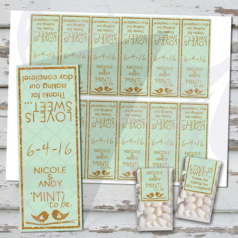 Tic Tac Label Sheet 'Mint' to Be Printable Stickers | Etsy