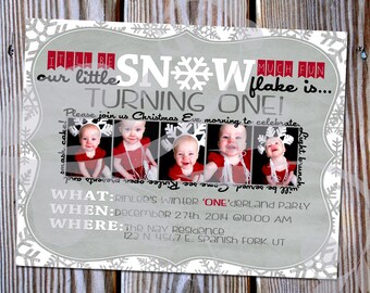 Girls Snow Birthday Party Invitation Snow Tube Invitation - Etsy Canada