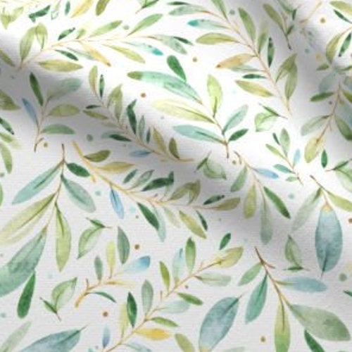 Pine and Berry Floral Fabric by the Yard. Quilting Cotton | Etsy