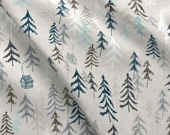 Pine tree fabric | Etsy