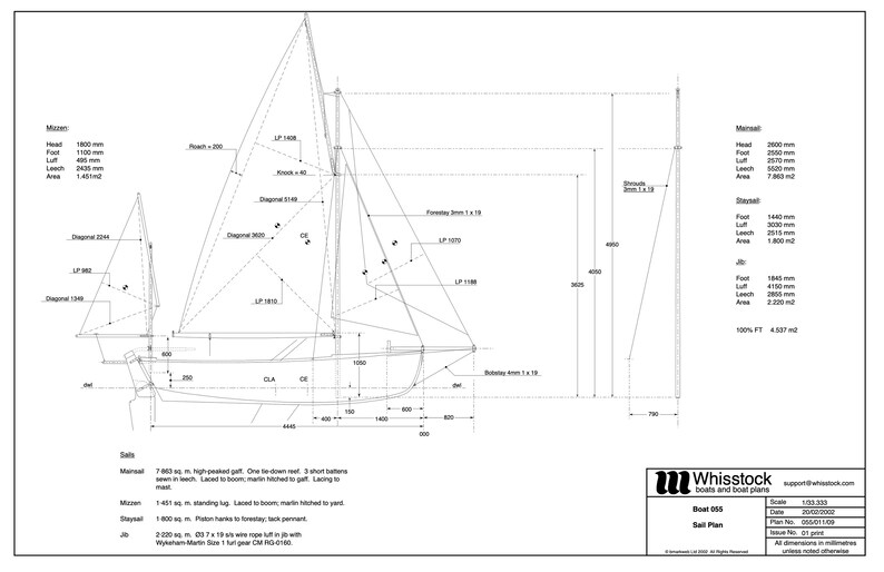 Boat Build Plans for 15' Day Sailer. Cold Moulded or Ply Lapstrake ...