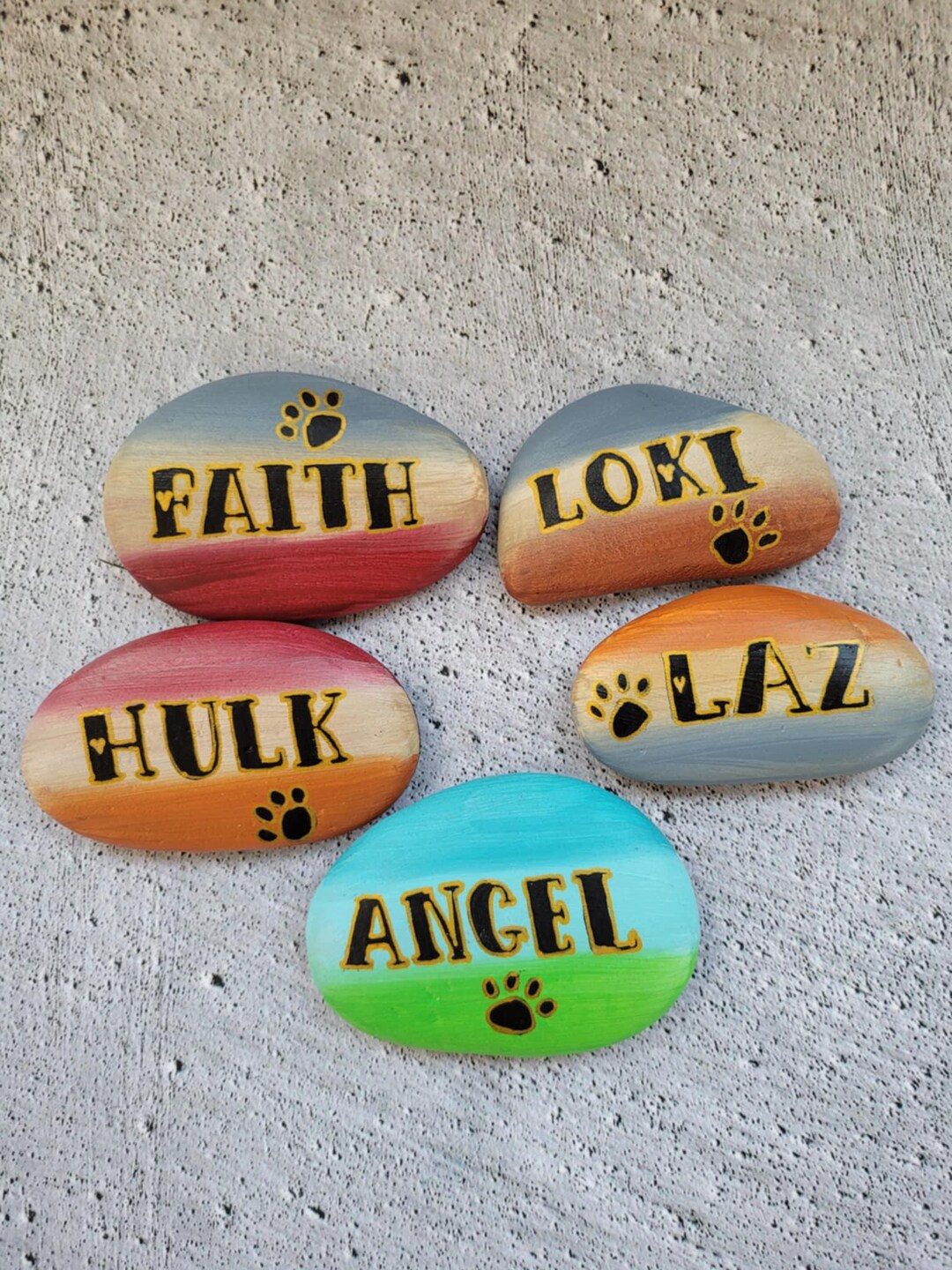 Custom Painted Personalized Pet Memorial Rock Decor - Etsy