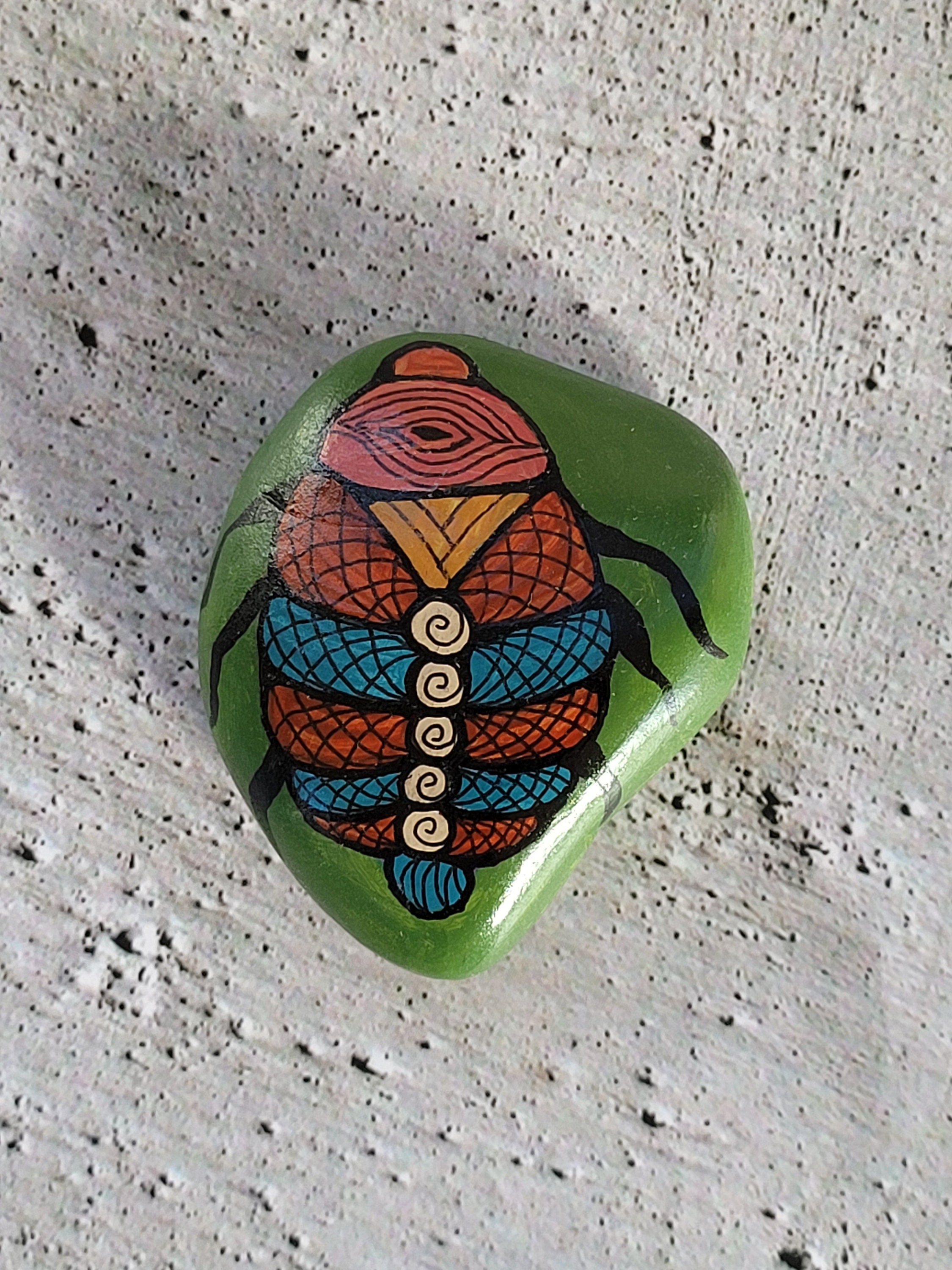 Whimsical Insects Hand Painted River Rocks Bee & Dragonfly, Perfect for ...