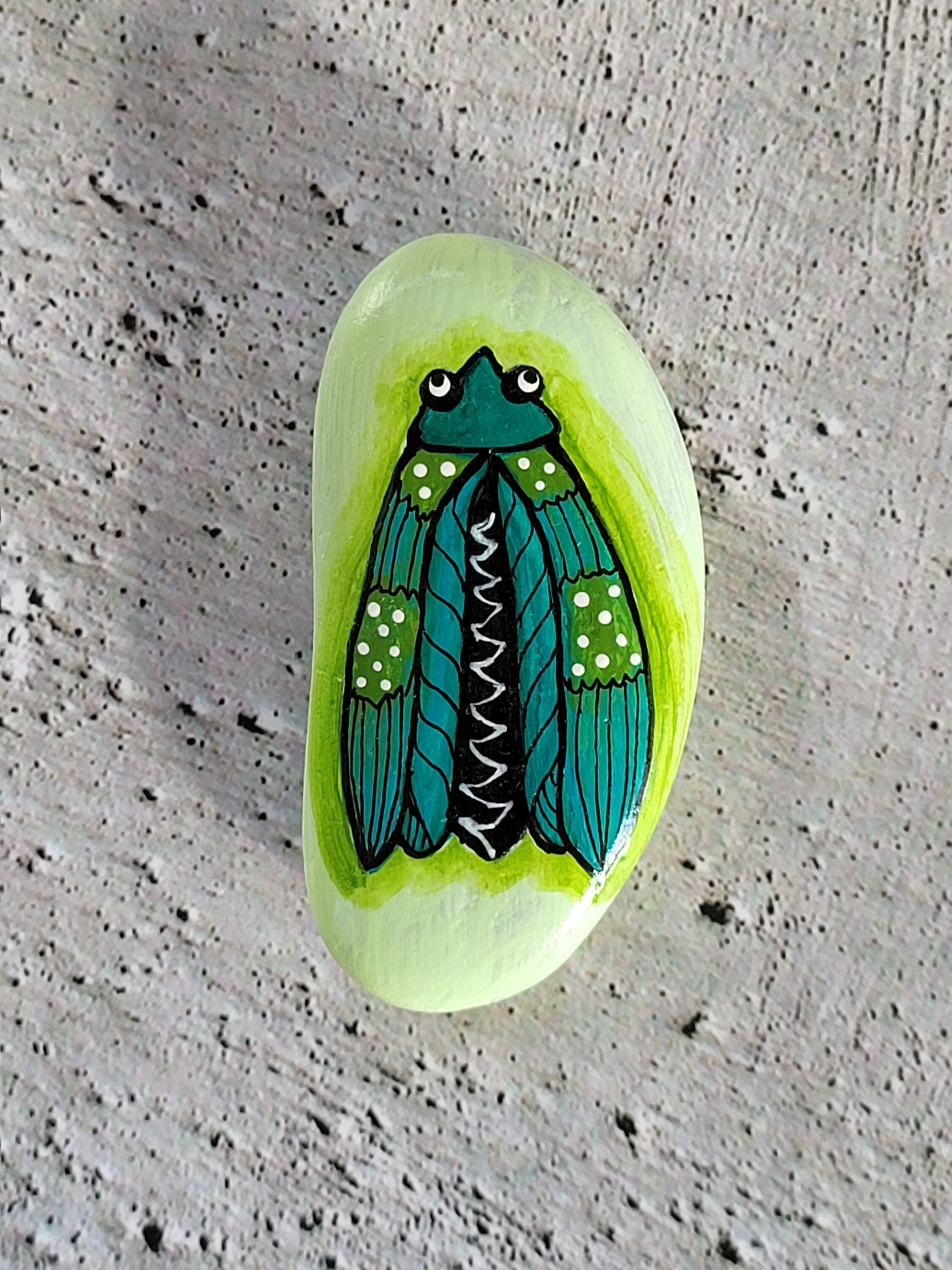 Whimsical Insects Hand Painted River Rocks Bee & Dragonfly, Perfect for ...