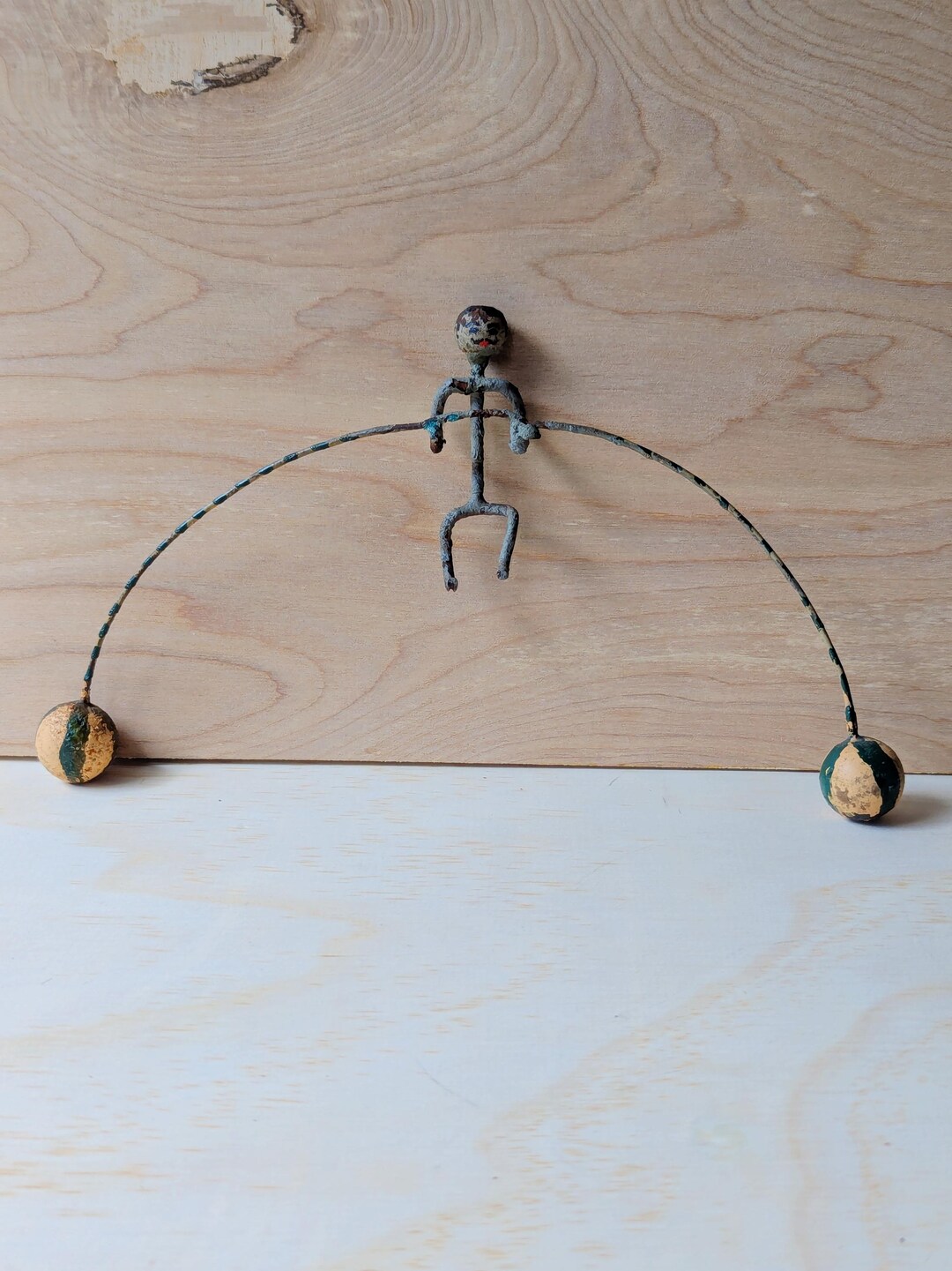 Antique Victorian Folk Art Balancing Strongman Circus Toy - Etsy
