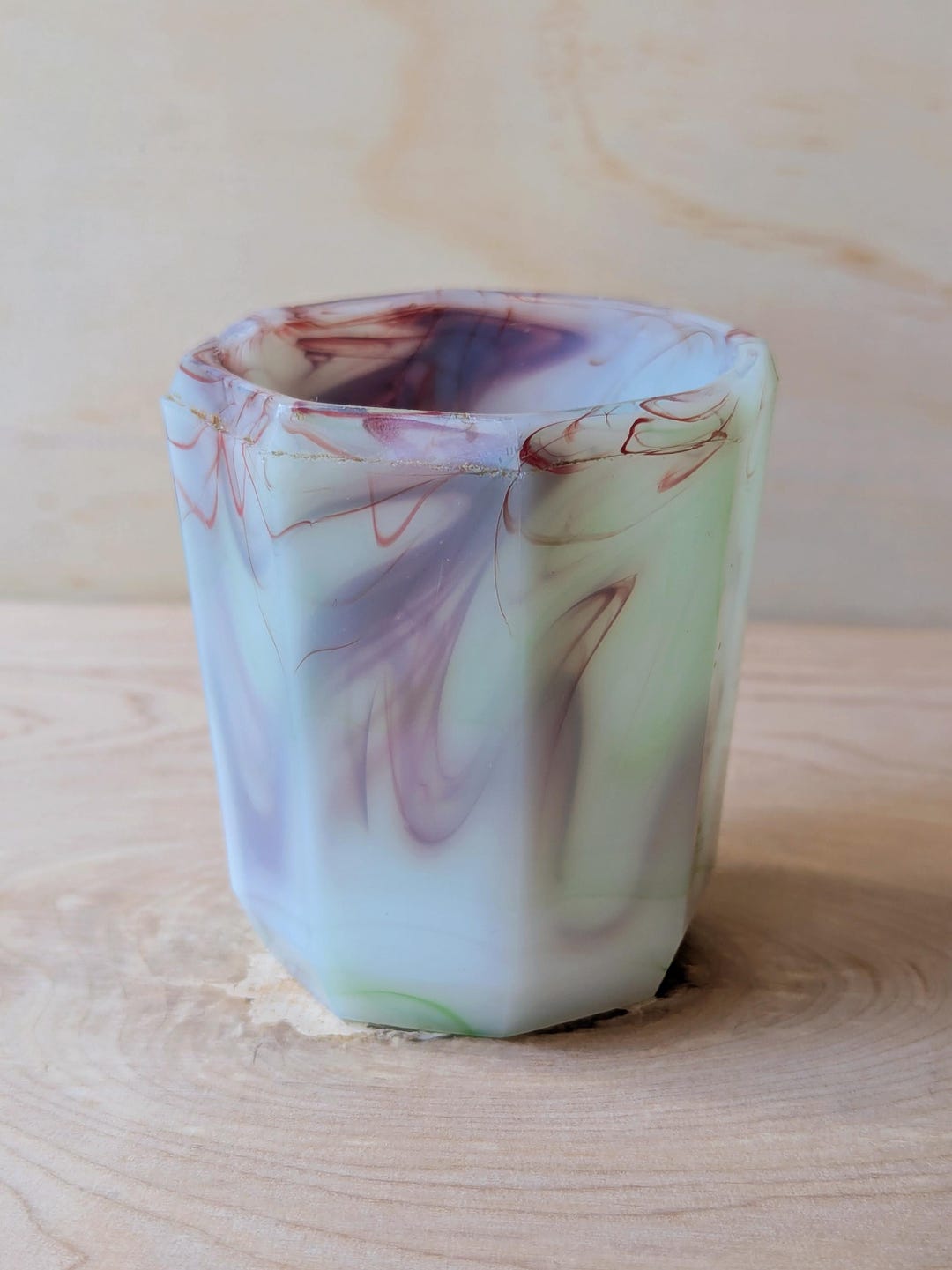 Vintage 1930s Art Deco Akro Agate Glass Cup - Etsy