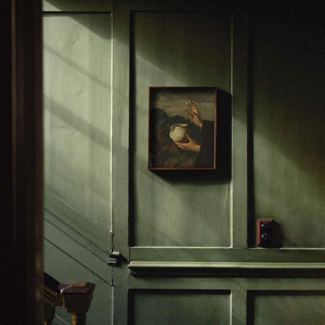 Saint Benedict Monk Holding Jar Printable Art, Religious Oil Painting ...