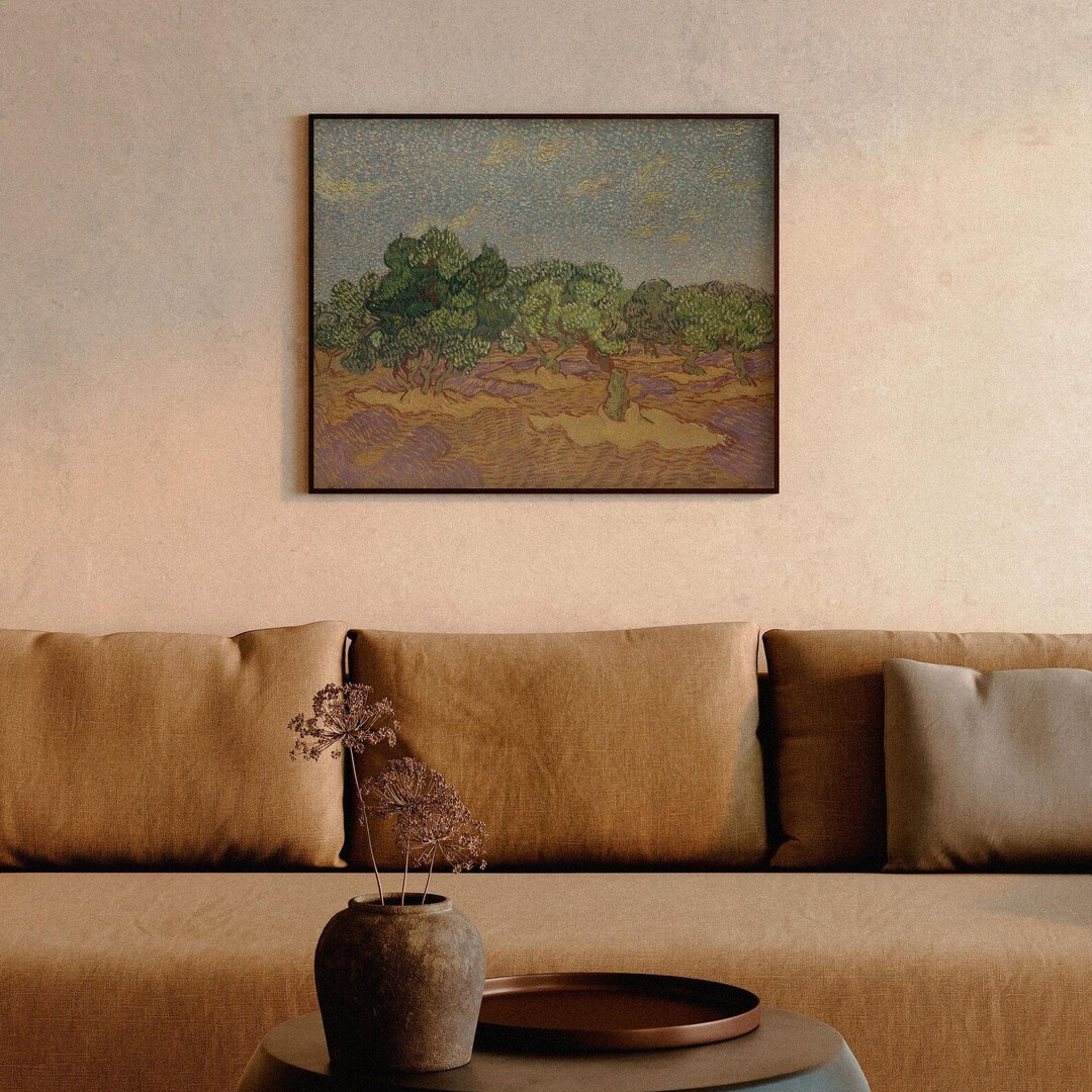 Van Gogh Olive Trees Fine Art Print, Mediterranean Landscape, Vintage ...