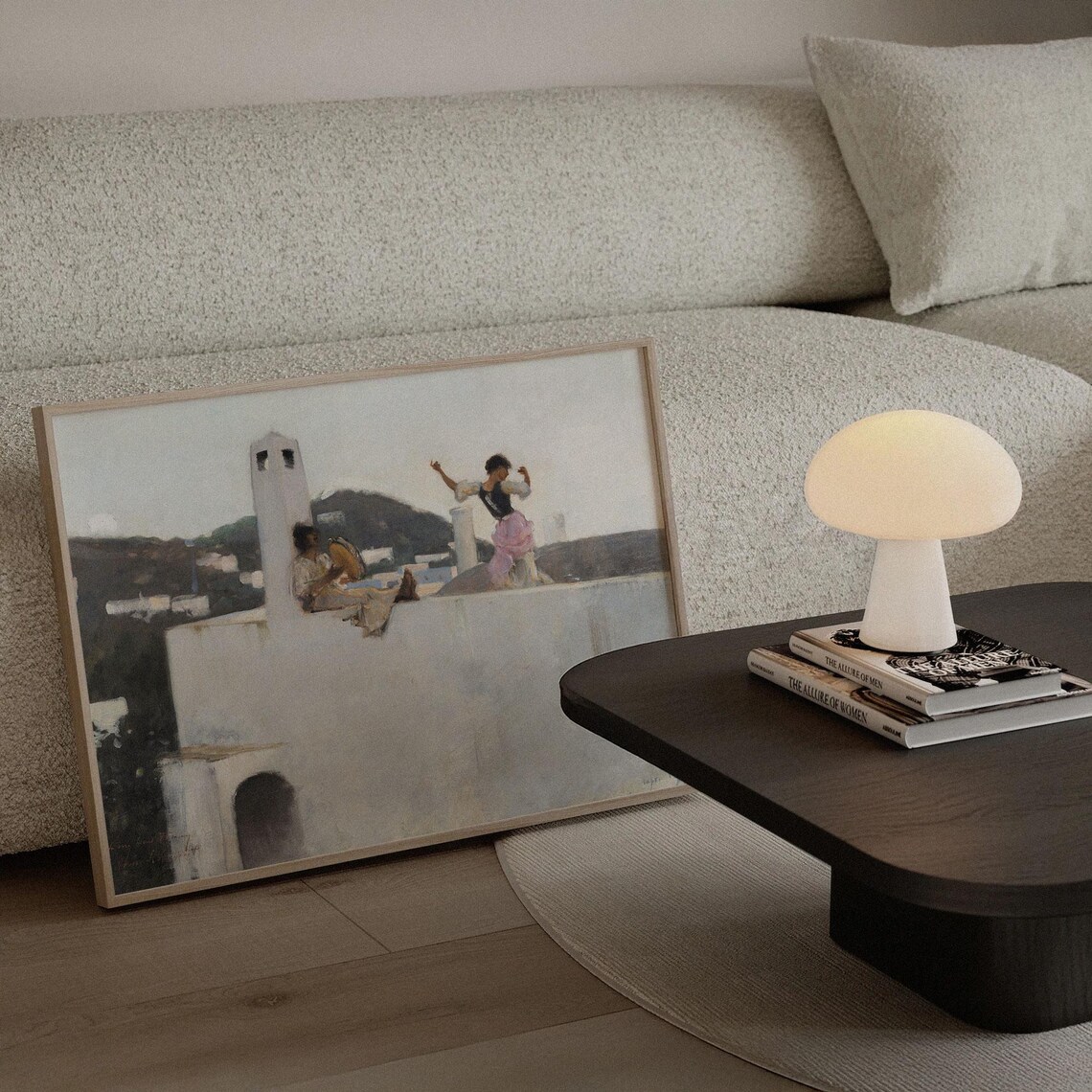 Capri Girl on Rooftop Fine Art Print, Girl Dancing, Italian Art Poster ...