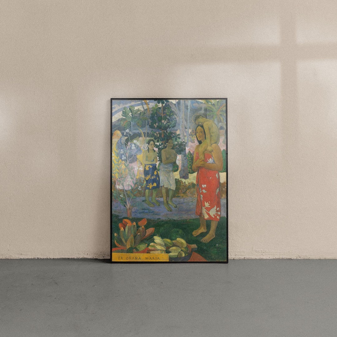 Ia Orana Maria Printable Art, Hail Mary Paul Gaugin, Tropical Landscape ...