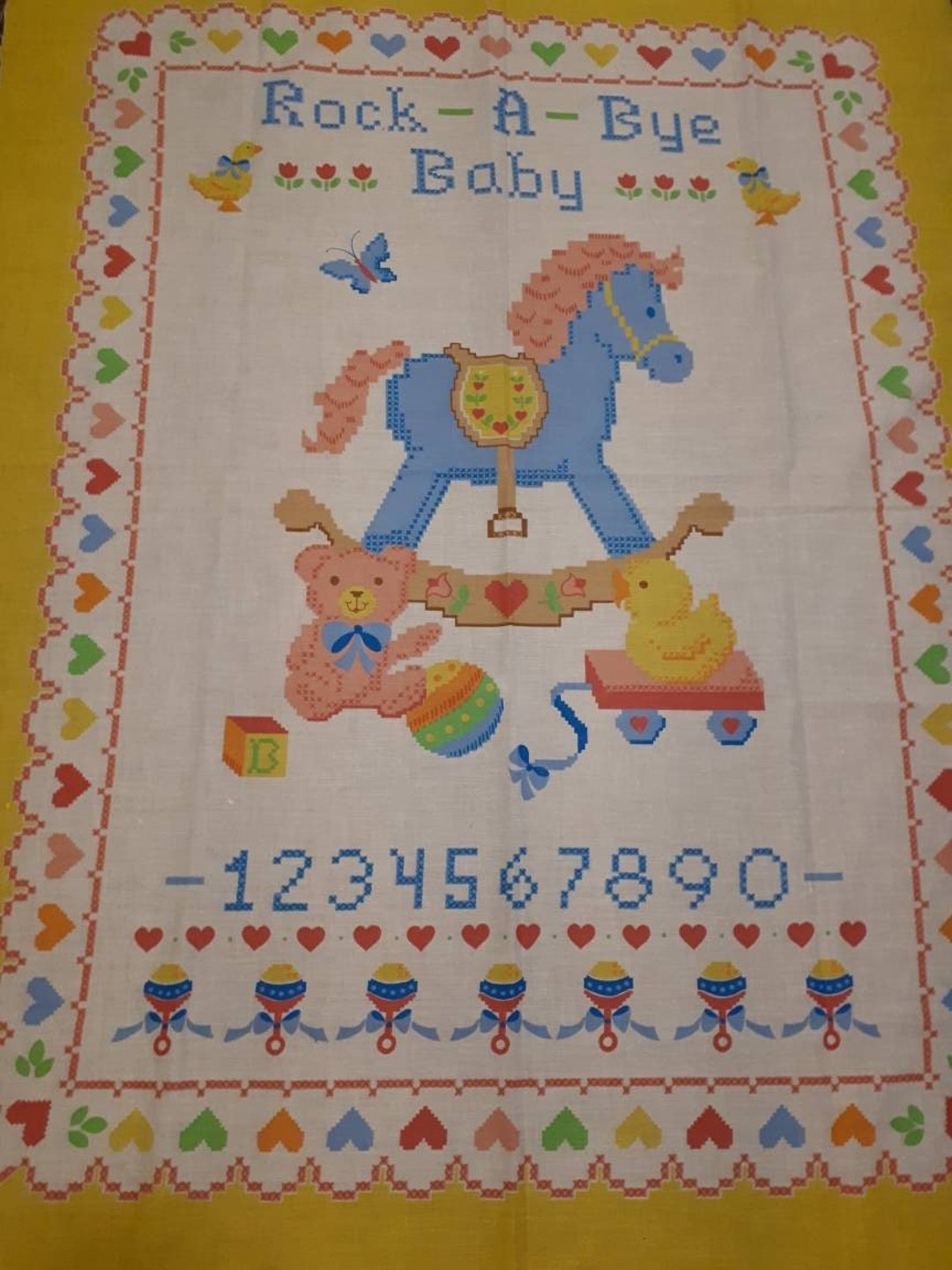 Rock-a-bye Baby Fabric Panel Door Panel Baby Blanket - Etsy