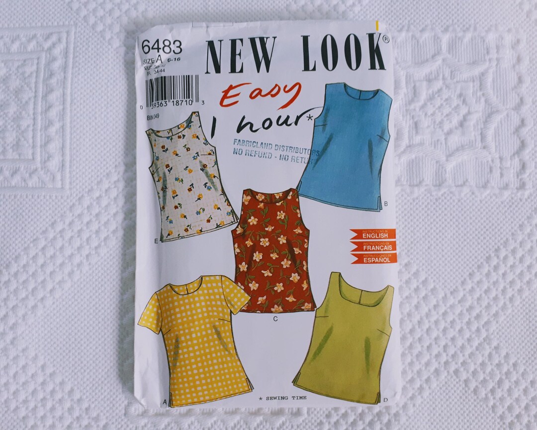 New Look 6483 Women's Top Without Sleeves or With the Sleeves Sewing ...
