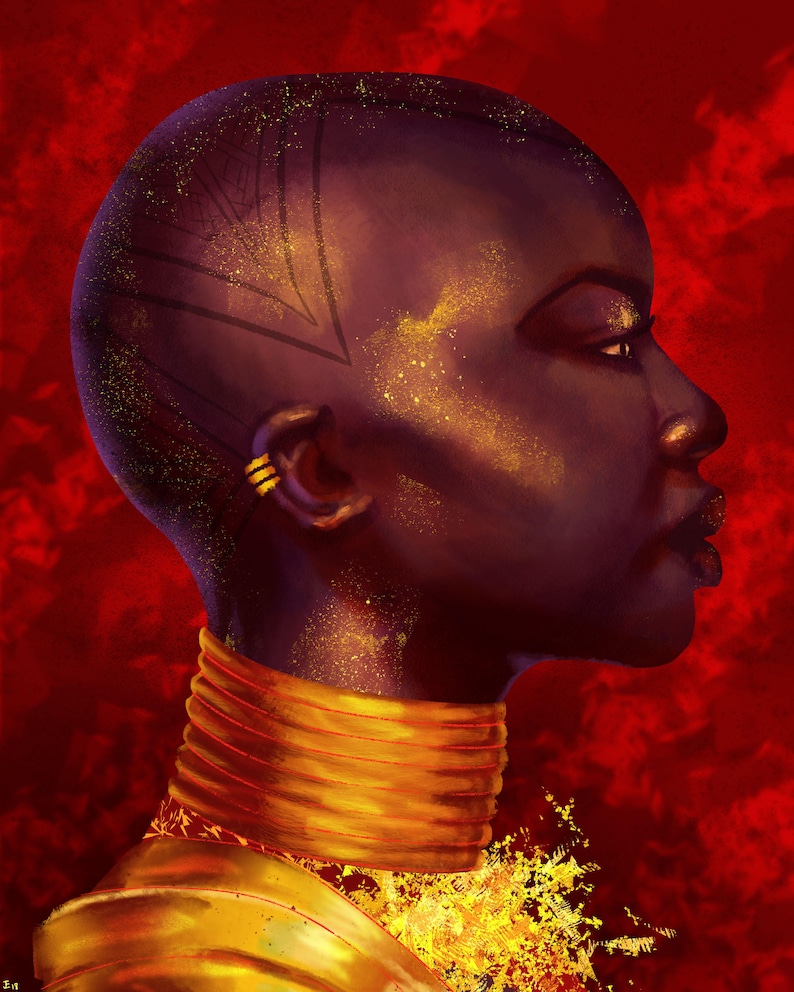 General Okoye Black Panther Marvel Digital Illustration Print | Etsy