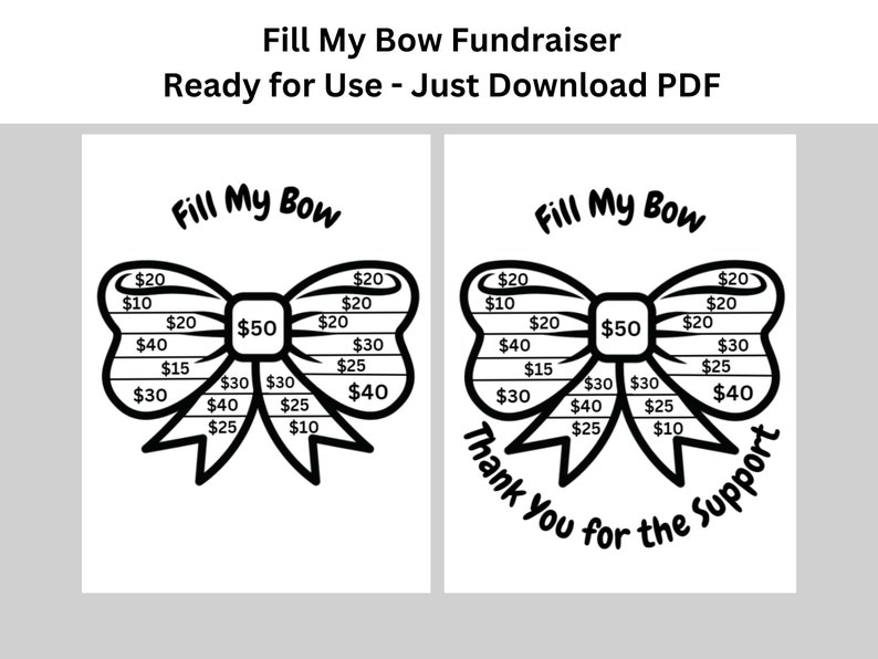 Fill My Bow Fundraiser, Fill My Bow, Sports Fundraiser, Cheer ...