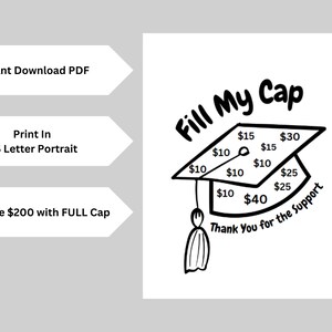Fill My Graduation Cap Fundraiser, Graduation Sponsorship, High School ...