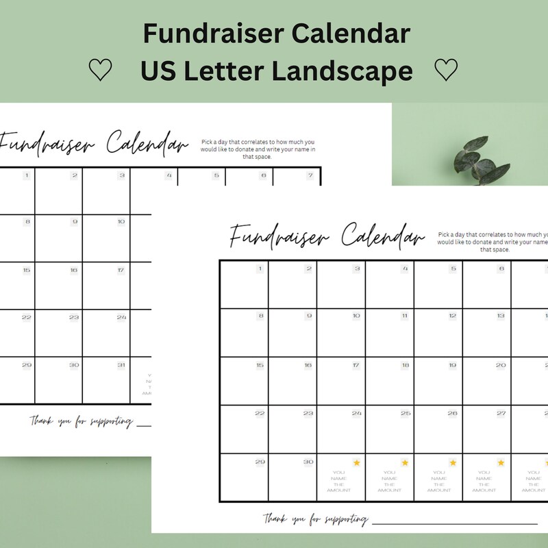 Charity Calendar - Etsy