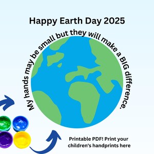 Earth Day Kids Handprint Craft, Earth Day Art for Kids, Handprint Craft ...