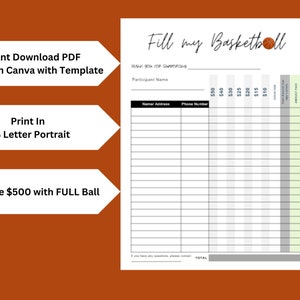 Fill My Basketball Fundraiser, Fill My Ball, Sports Fundraiser, Travel ...