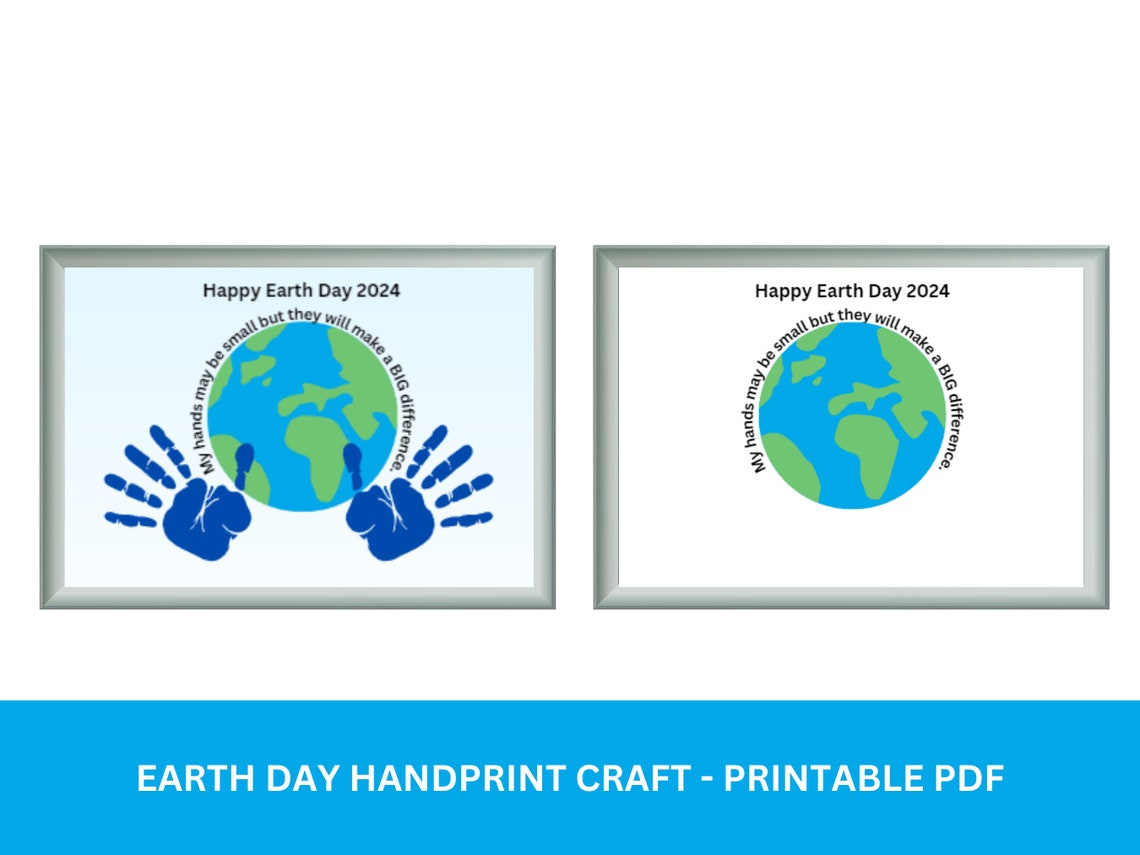 Earth Day Kids Handprint Craft, Earth Day Art for Kids, Handprint Craft ...