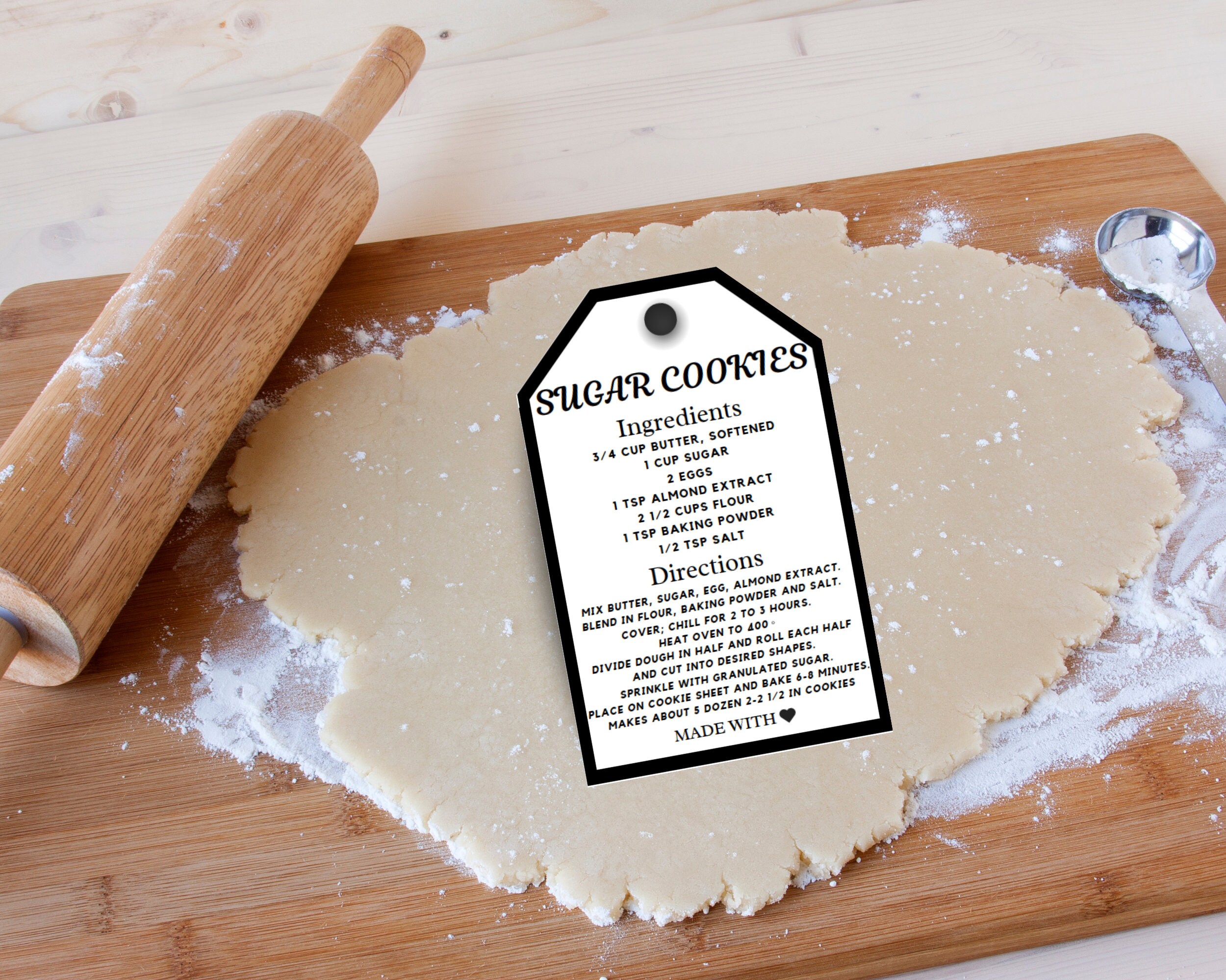 Sugar Cookie Jar Printable Tags, Christmas Cookie Gift Tags, Sugar ...