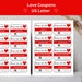 Editable Love Coupons, Valentines Day Coupons, Valentines Day Gift ...