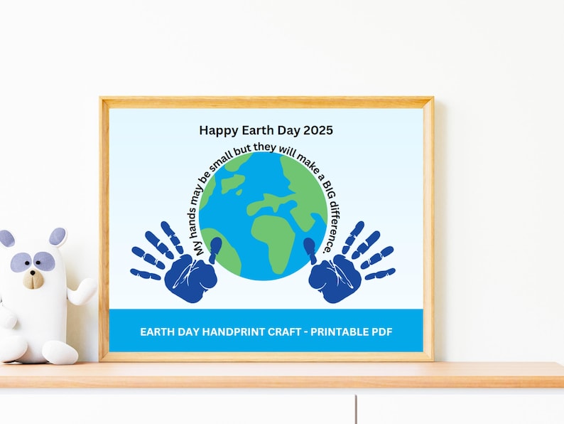 Earth Day Kids Handprint Craft, Earth Day Art for Kids, Handprint Craft ...