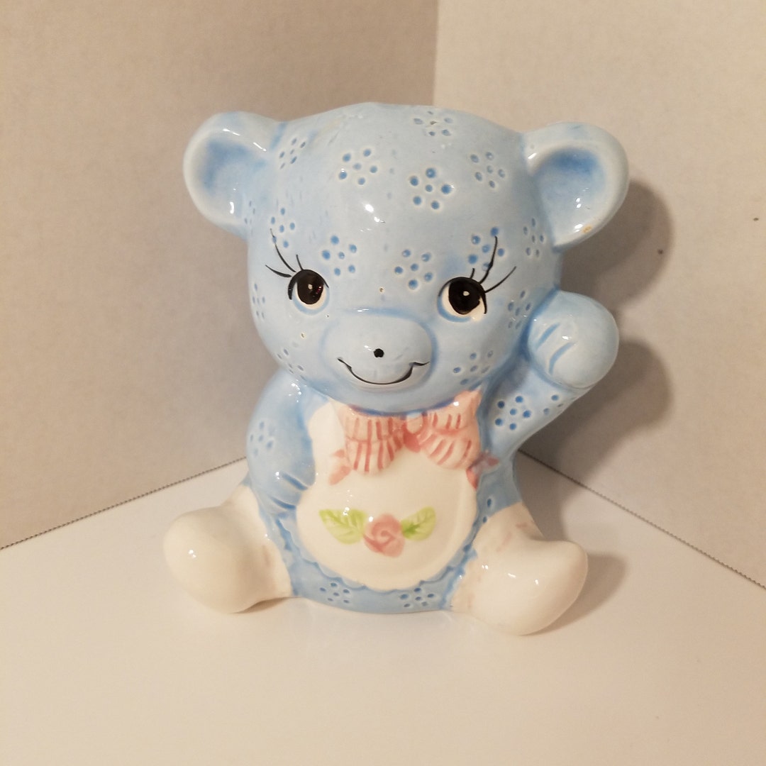 Vintage 1976 Rubens Original Teddy Bear Planter / Ceramic / Big Eyes ...