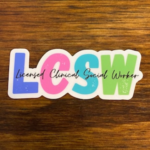 Social Worker Sticker, Laptop Sticker, Social Work Decal, LCSW ...