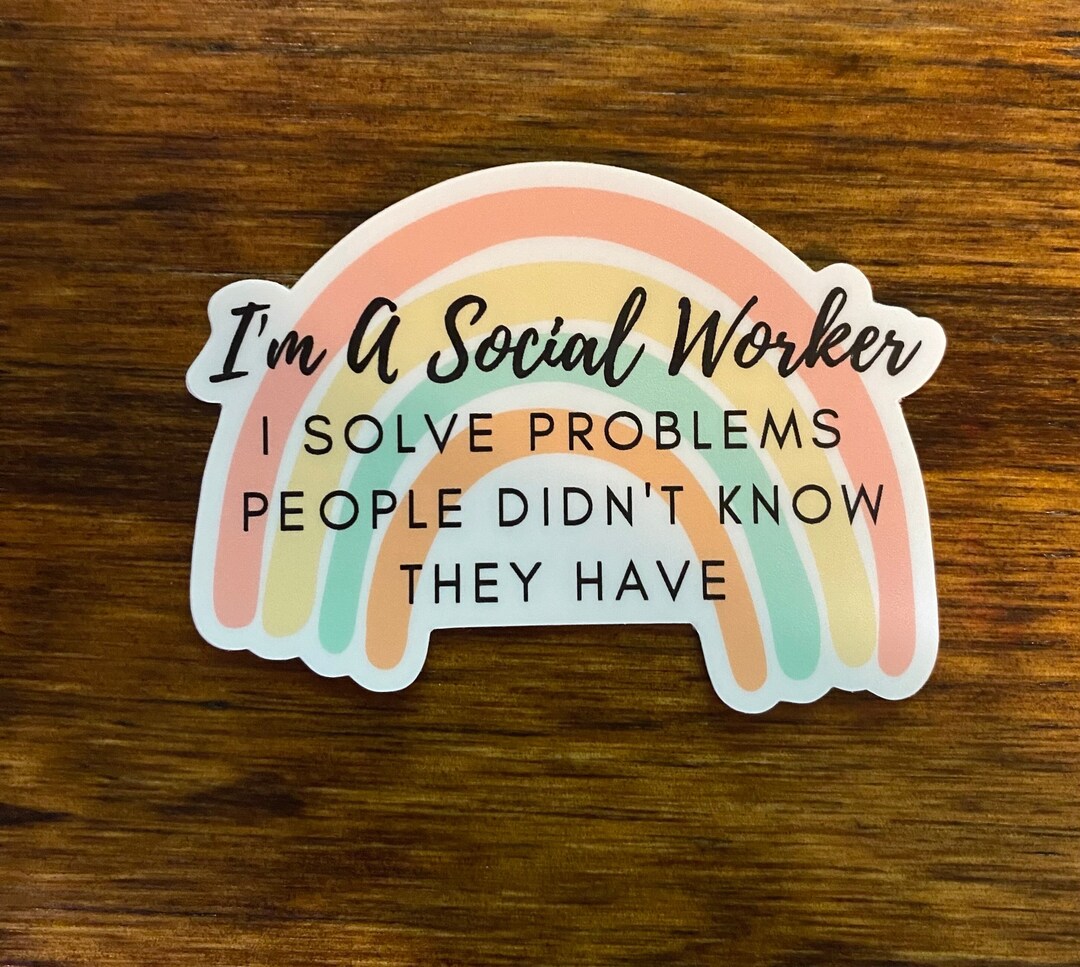 Social Worker Problem Solver Sticker - Etsy