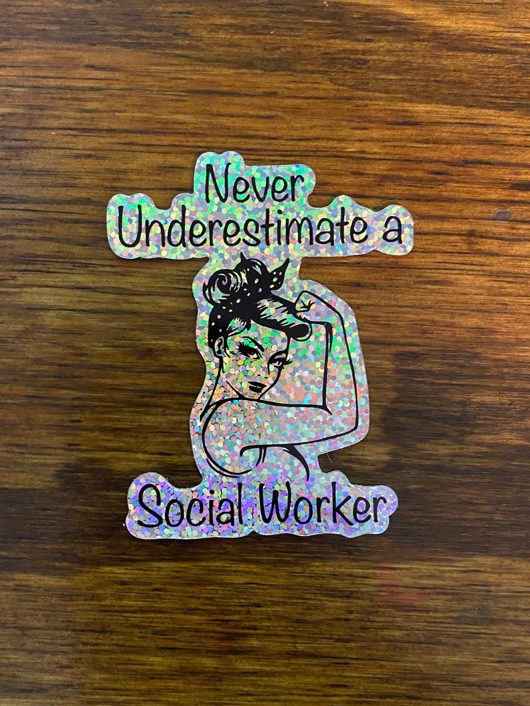 Social Worker Sticker, Social Work Decal, Holographic Sticker, Computer ...
