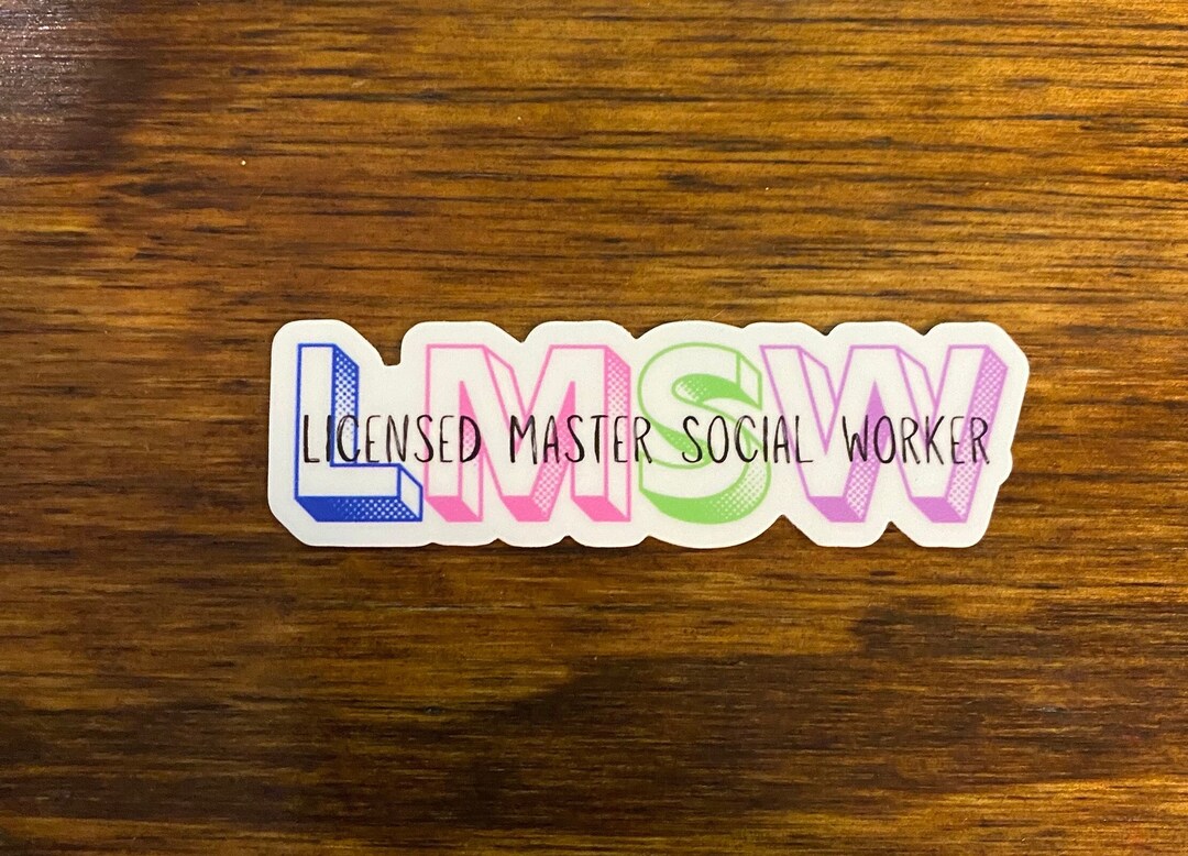 Social Worker Sticker, Laptop Sticker, Social Work Decal, LMSW, Master ...