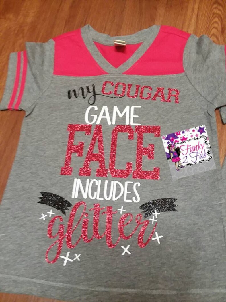 My Team Game Face Includes Glitter Youth Vinyl Shirt - Etsy