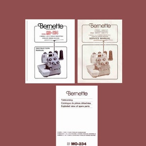 Bernette MO-234 Serger Instruction / Operating Manual, Service Manual ...