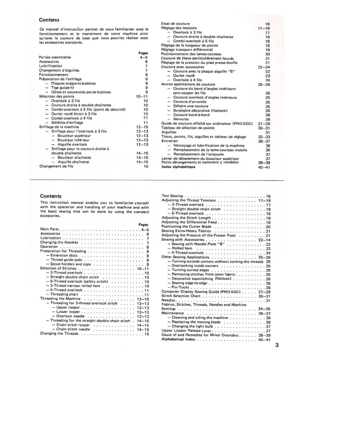 ELNA Lock Pro 5DE, Pro 5DC Instruction / Operating Manual * PDF ...