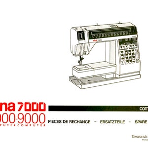 Elna 7000 Sewing Machine Service Manual and Parts / Schematics Book PDF ...