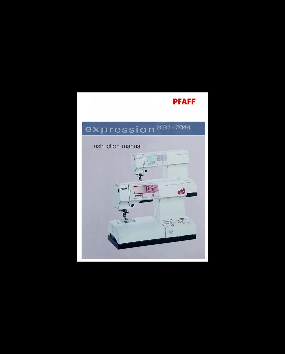Instruction Operating Manual for PFAFF 2034 2044 Expression - Etsy