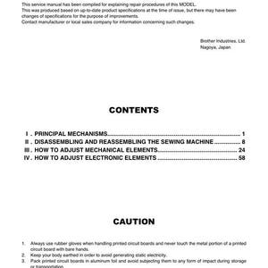 Brother ULT2001 ULT 2001 Embroidery Sewing Machine Service Manual and ...