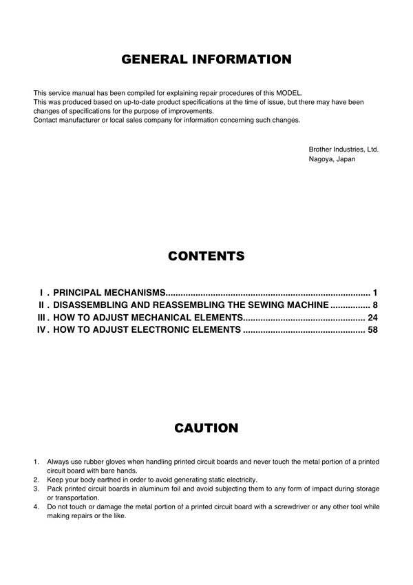 Brother ULT2001 ULT 2001 Embroidery Sewing Machine Service Manual and ...