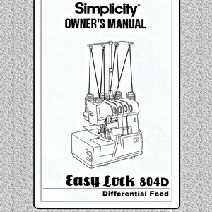 SIMPLICITY Easy Lock SL804D / SL 804D Instruction / Operating Manual ...