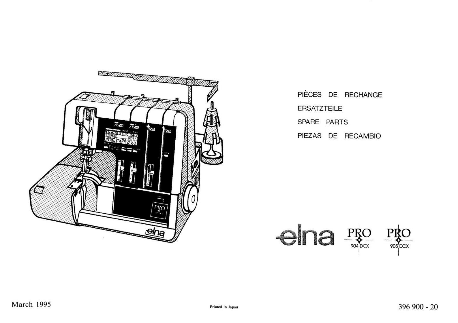 Elna 704DEX & 925DCX Sergers Service Manual and Parts / Schematics Book ...