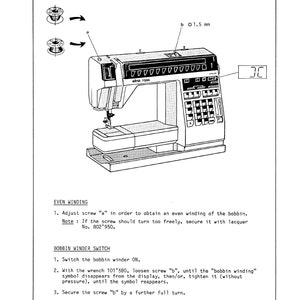 Elna 7000 Sewing Machine Service Manual and Parts / Schematics Book PDF ...