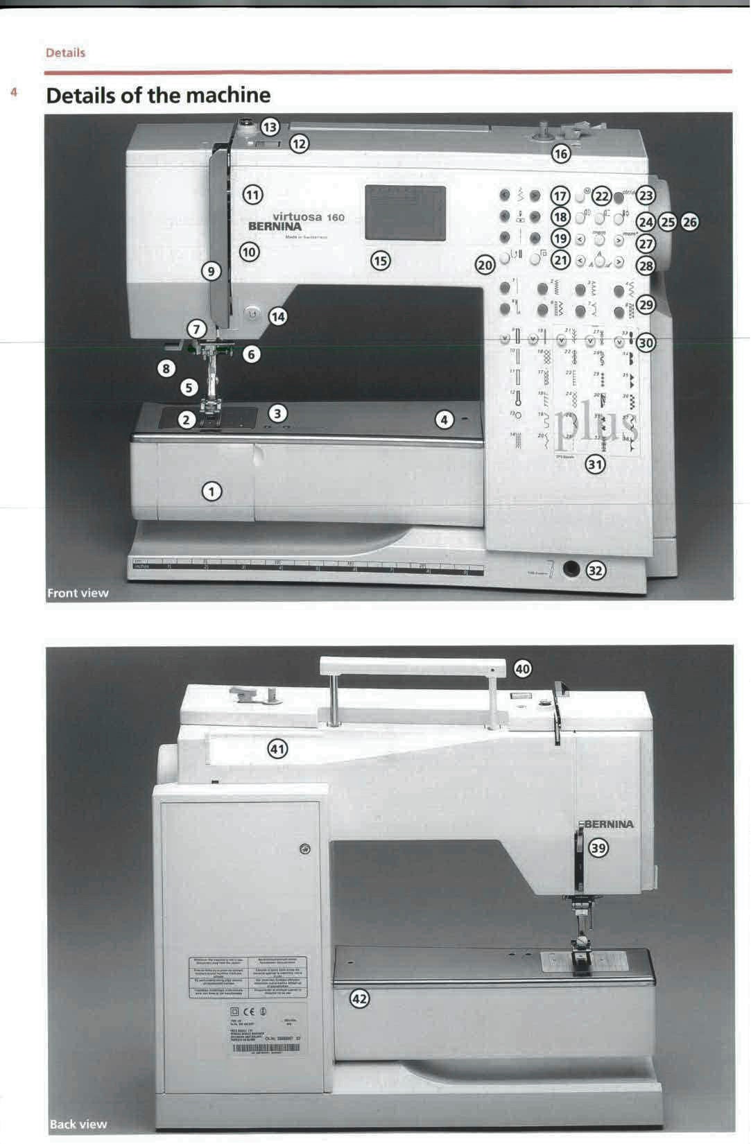 BERNINA Virtuosa 150QE 160 Sewing Machine Instruction / Operating ...