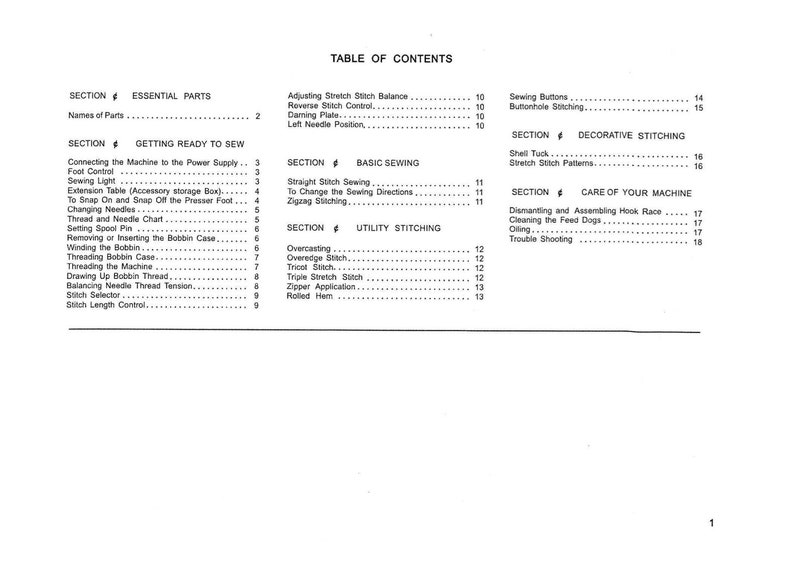 Instruction Manual for Vintage NECCHI SUB22 SUB 22 * Sewing Machine ...