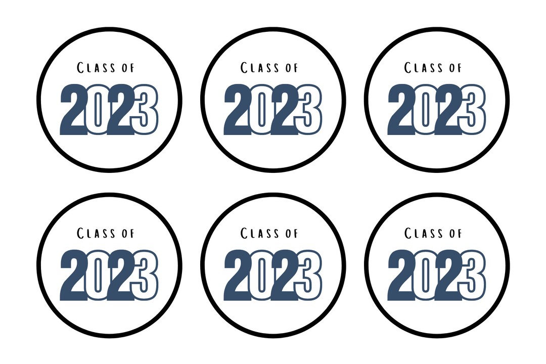 Class of 2023 Labels Digital Download - Etsy
